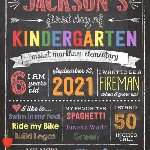 Chalkboard Back to School Sign, First Day or Last Day, Editable and ...