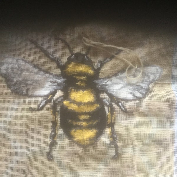 Bee on Honeycomb Tapestry Kit, Needlepoint Kit - Cushion Front Tapestry ...