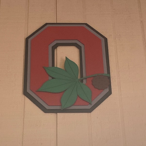 Officially Licensed Ohio State Block O Wood Sign Mancave Sports With ...