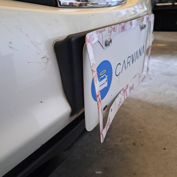 Cat License Plate Frame Checkered Metal License Frame Vintage Car ...