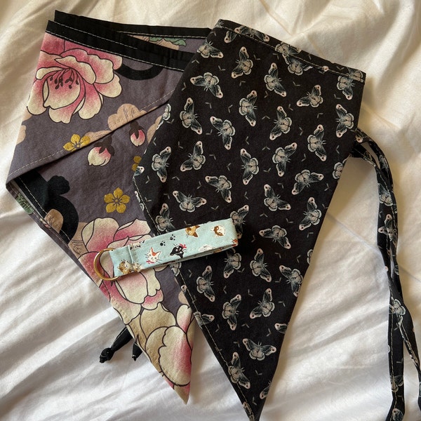 French Garden Hair Bandana in White With Orange and Red Roses, Spring ...