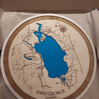 Custom Map Wood Anniversary Gift for Him Her Lake House Decor - Etsy