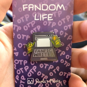 Fanfic Writer Pin, Fandom Enamel Pin, Anime Enamel Pin, Fanfic Writer ...