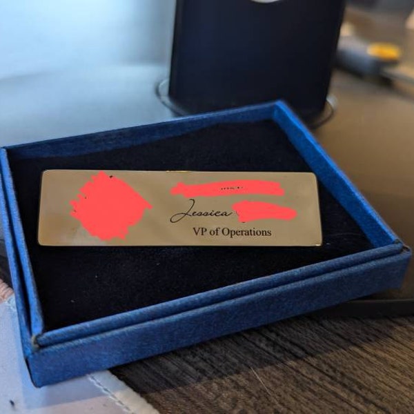 Personalised Name Badge, Staff ID Tag With Pin, Design Your Custom ...