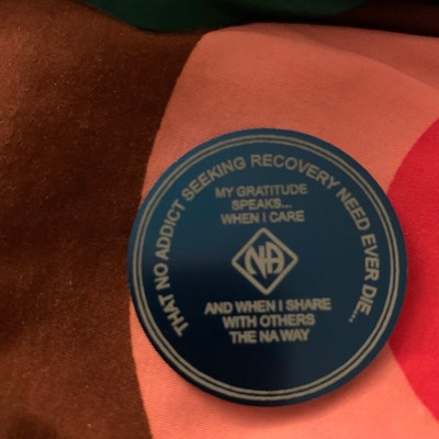 Personalized NA Anniversary Token, Anodized Aluminum Narcotics ...