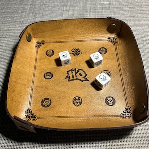 Dice Holder and Dice Roller Scroll in Wood and Leather for - Etsy