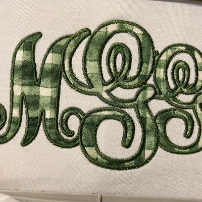Split Applique Alphabet Monogram Font Machine Embroidery Font Design ...