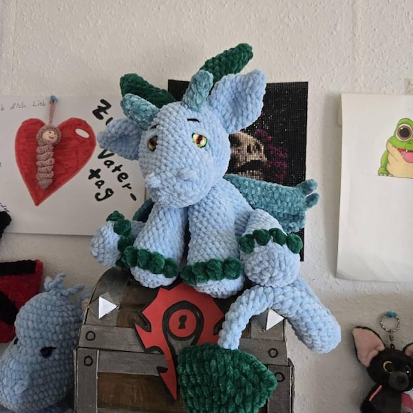 Snuggle Dragon Crochet Pattern, Original Snuggle Dragon, Crochet Dragon ...