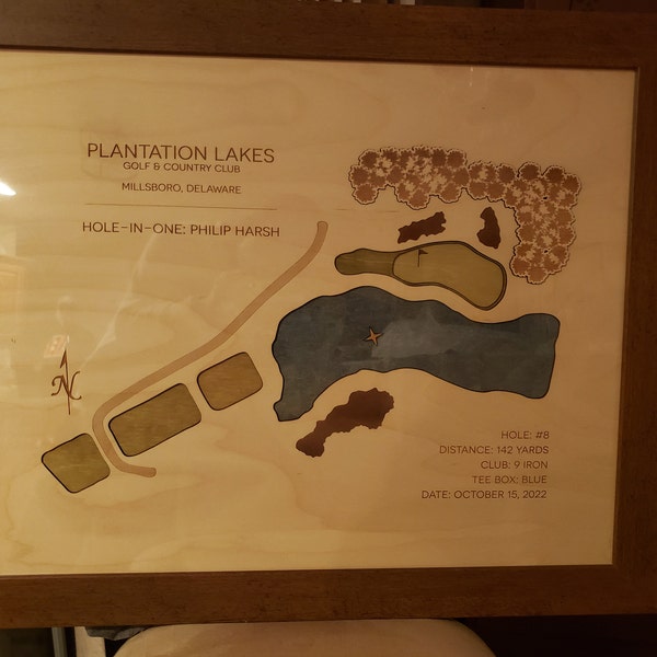 Personalized Hole-in-one Gift | Single Golf Hole | Custom Golf Gift ...