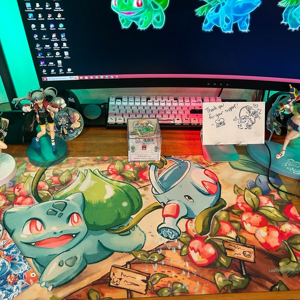 Bulbasaur Garden PKM Jumbo Desk Mats - 28"x14" - Etsy