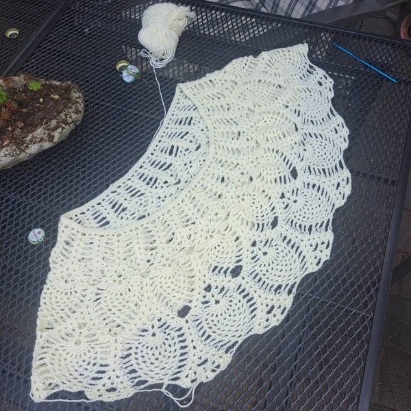 Crochet Cobweb Wrap Pattern: Convertible Pineapple Shawl (PDF Download ...