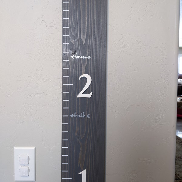 Height Marker for Growth Chart Ruler Vinyl Decal Arrow in Script ...
