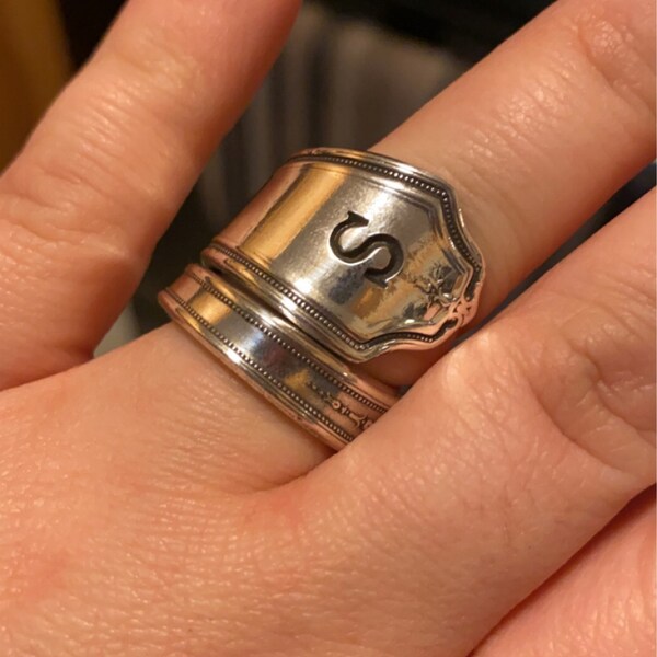 Personalized Spoon Rings Choose Your Letter and Pattern - Etsy