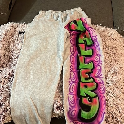 Airbrushed Sweatpants Youth / Adult Airbrush Graffiti 90s Sweat Pants ...