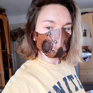 Leather Face Mask With Filter Pocket Ready for Use With Disposable Face ...