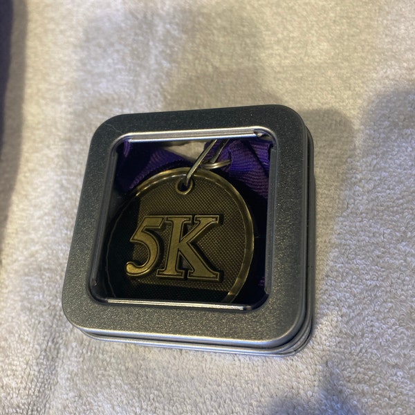 5K Race Custom Engraved 2” 3D Medals | Gold, Silver & Bronze | 1st 2nd ...
