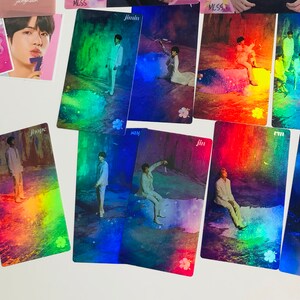 BTS Photocards Pastel Watercolor Clear Cards | Etsy