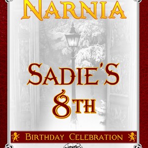 EDITABLE Narnia Party Invitation Template, Narnia Birthday Party Invite ...