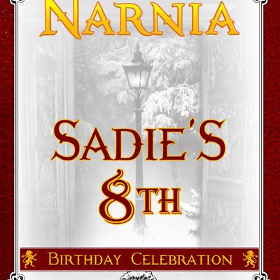 Editable Narnia Water Bottle Label for Birthday, Instant Download Party ...