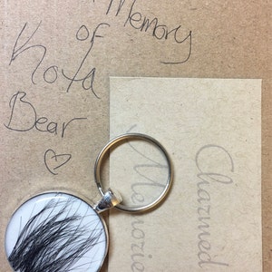 Hair Keychain, Pet Fur Keychain, Pet Fur Memorial, Pet Memorial ...