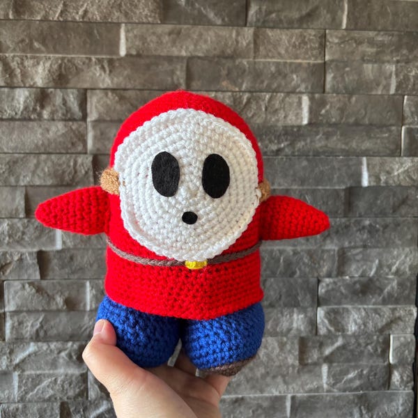 Shy Guy Mario Video Game Amigurumi Crochet Pattern | Amigurumi Crochet ...
