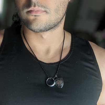 Black Rope Chain Necklace Minimalist Black Necklace Rope Chain Necklace ...