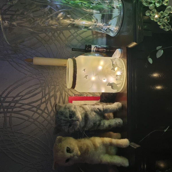 Stag Night Light, Birthday Gift, Deer Lantern, Stag, Doe and Hare Fairy ...