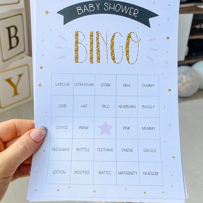 Baby Shower Bingo Game 20 Players Boy Girl Unisex Blue, Pink or Multi ...