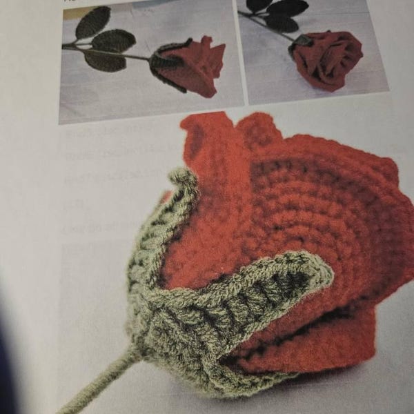 Crochet Rose Flower PDF English Pattern - Crochet Pattern for Bouquet ...