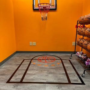 Basketball Free Throw Line Wall Decal. Boy's Room Home Decor ...