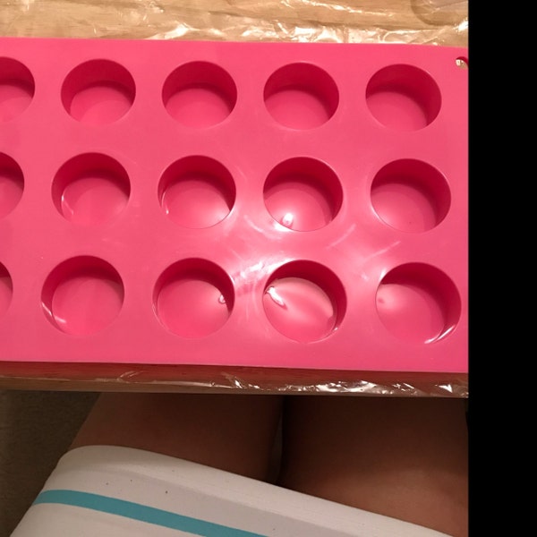 15 Cavities Small Circle Silicone Soap Mold Circle Soap Mold Silicone ...