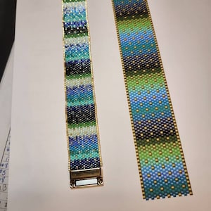 Peyote Stitch Bracelet Cuff Beading Pattern INSTANT DOWNLOAD Pdf ...