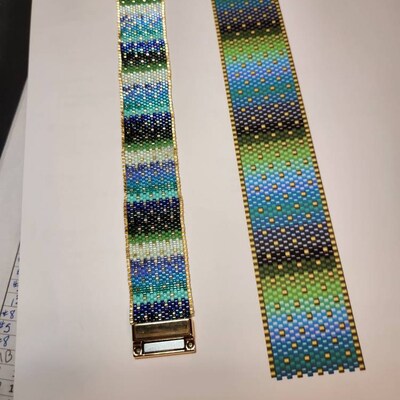 Peyote Stitch Bracelet Cuff Beading Pattern INSTANT DOWNLOAD Pdf ...