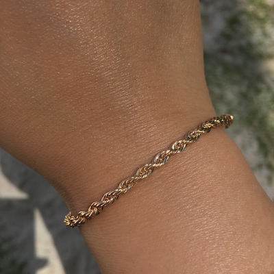 Gold Rope Bracelet Skinny Rope Bracelets 3mm Gold Rope Bracelet Gold ...