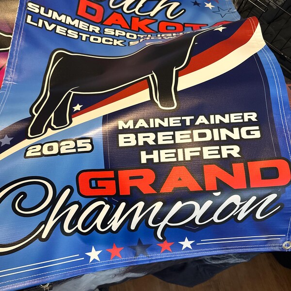 Custom Vinyl Design Stock Show Banner | Steer, Heifer, Goat, Lamb, Pig ...