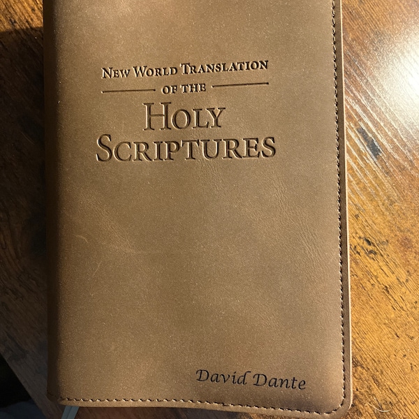 Genuine Leather Bible Cover Jw - English Bible Cover - Jw Gift - Elders ...