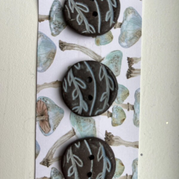 Artisan Hand Made Buttons-porcelain Buttons Button-funky Button-white ...