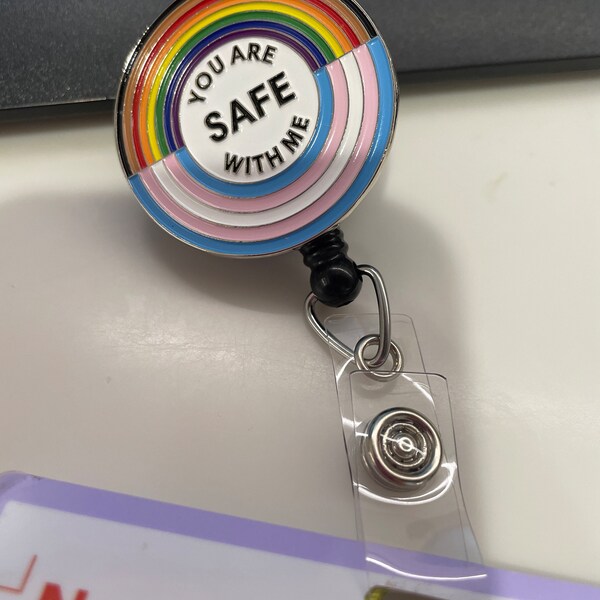 You Are Safe With Me Badge Reel - Etsy