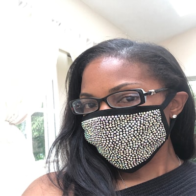 Sale Fashion Bling Face Mask USA Rhinestone Mask Swarovski Crystal Mask ...