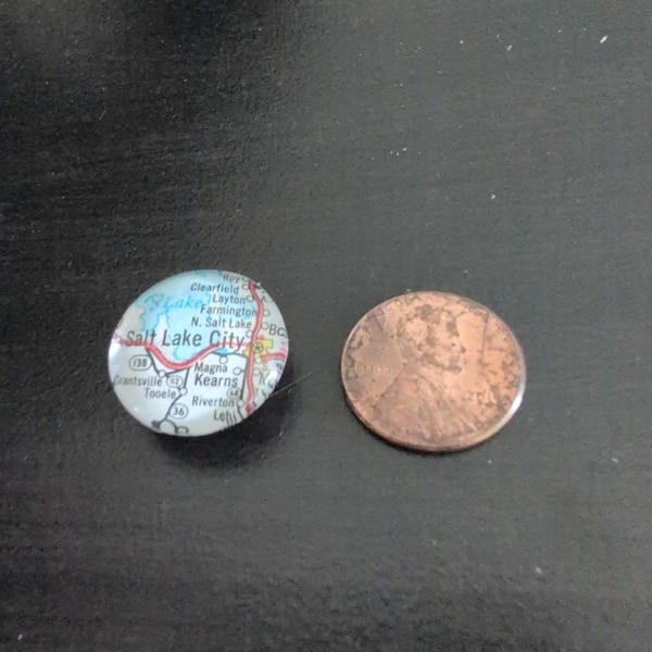 Vintage Map Magnet. Rectangle Map Magnet, Large Magnet, Custom Map ...