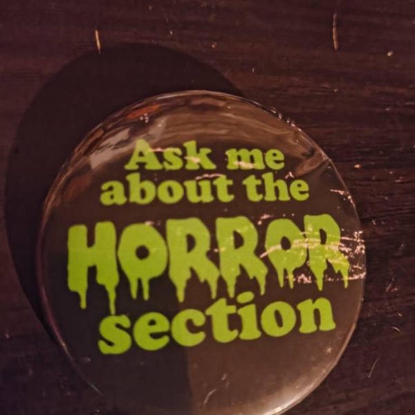 Horror Section Button - Videostore Nostalgia Pin - Etsy