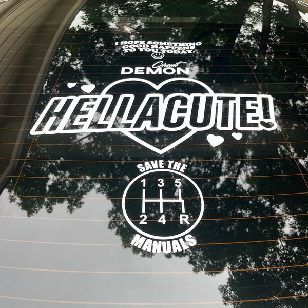 Hellacute! Rear Windshield Banner // Windshield Banner // Car Banner // Car Sticker - Etsy
