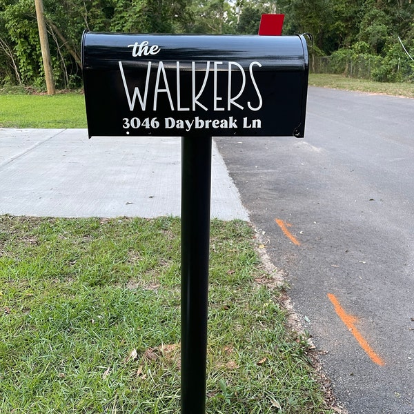 Custom Mailbox Decal, Mailbox Name and Address Decal, Mailbox Decals ...