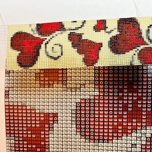 Beading Pattern Peyote Pattern Loom Work Pattern Red Heart Pattern Seed ...