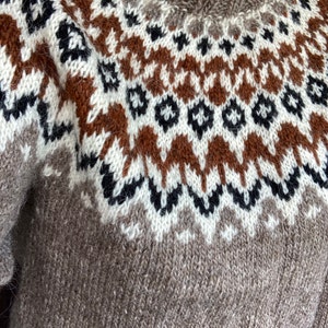 Wool Sweater Icelandic Pattern - Etsy
