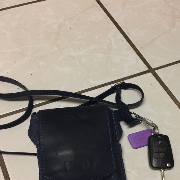 Personalized Crossbody Leather Wallet - iPhone Case With Neck Strap/bag ...