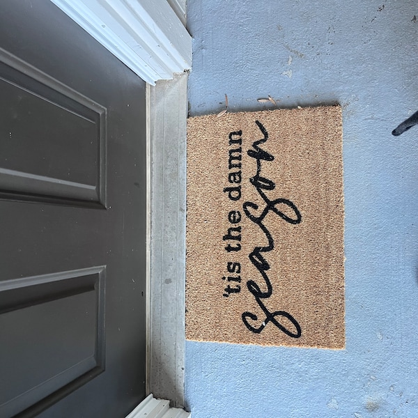 Pink Hey Yall Cow Print Doormat Animal Print Western Ranch Farm Custom ...