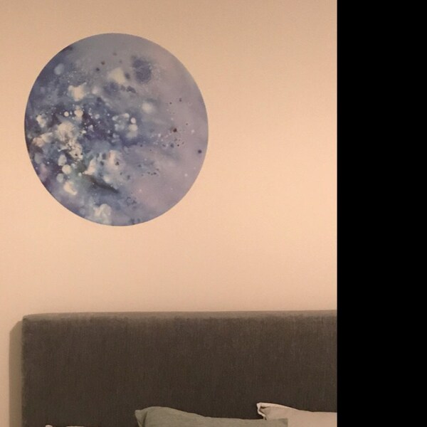 Super Blue | Blue Moon Wall Decal Celestial Art Baby Boy Bedroom Decor ...