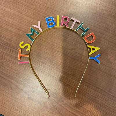 Multicolor It's My Birthday Headband Rainbow Birthday Party Crown Girls ...