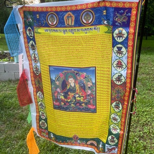 Tibetan Buddhist Eight Auspicious Symbol Khata Printed on Vegan Silk ...